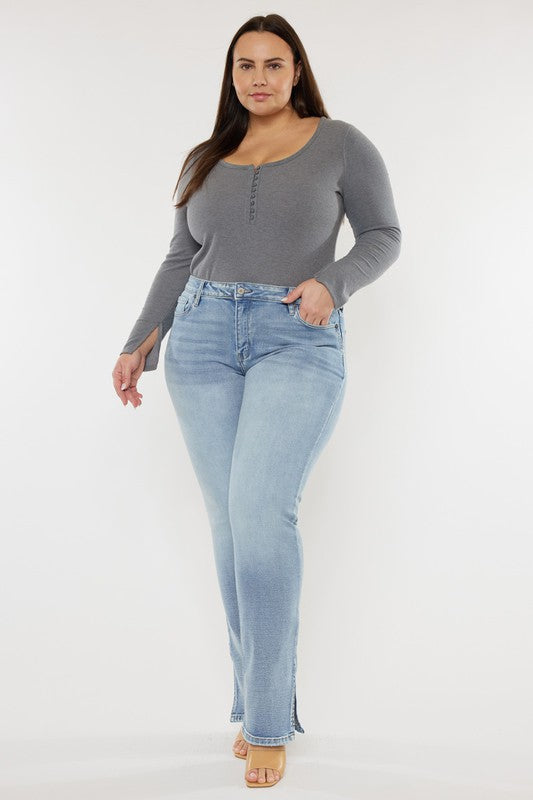 (Curvy) Jaynell Mid Rise Y2K Medium Wash Bootcut Jeans - BP – Rebel Gypsy